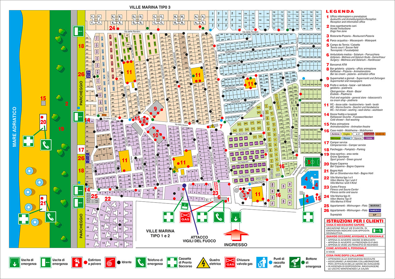 Camping map - Camping Mare e Pineta